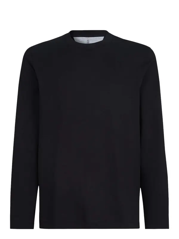 Brunello Cucinelli Cotton Long-sleeve T-shirt - Black