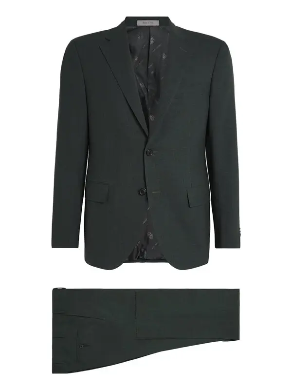 Corneliani Virgin Wool-silk-linen Academy Soft 2-piece Suit - Green