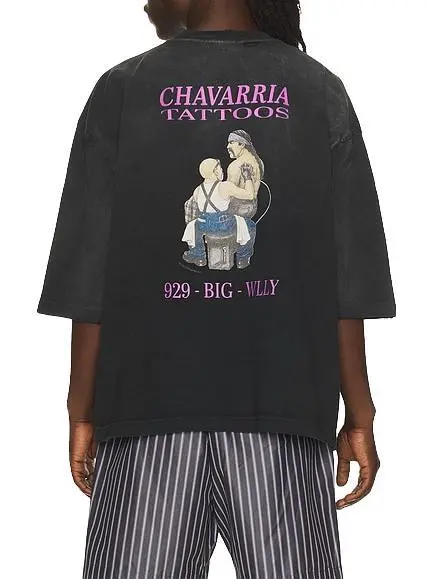 WILLY CHAVARRIA Willy Tattoo Buffalo Tee - Black