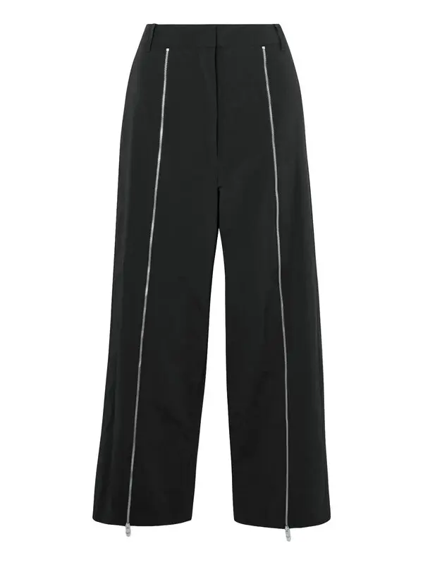 Tibi Zip-detailed Straight-leg Pants - Black
