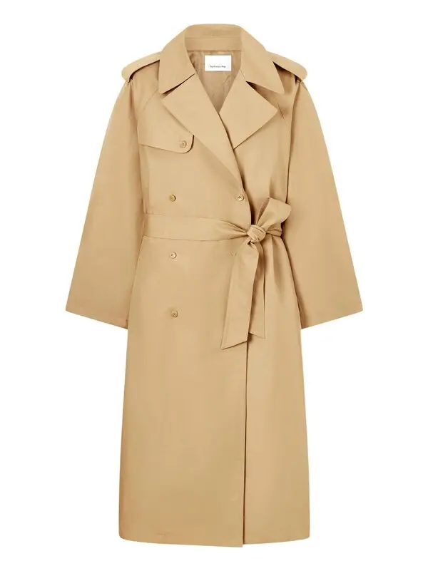 THE FRANKIE SHOP Riva Cotton-blend Trench Coat - Brown