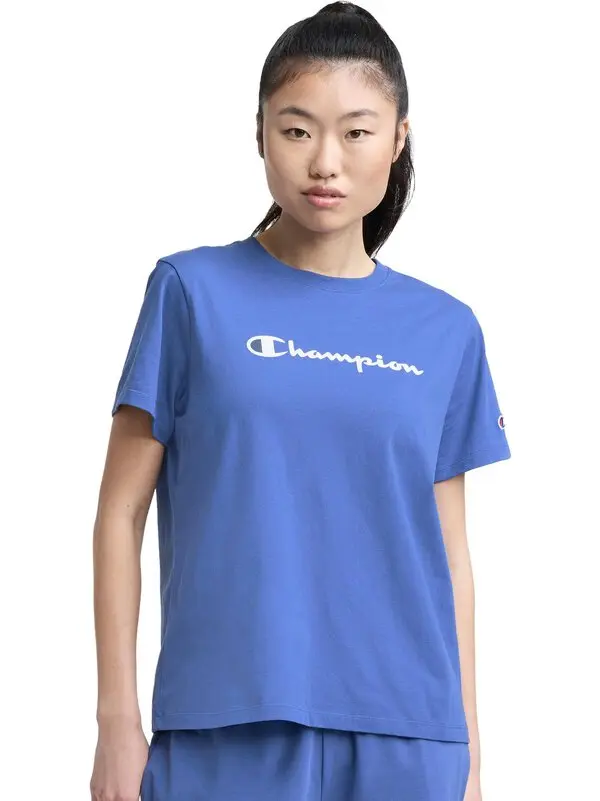 Champion Classic Script Logo T-shirt - Coastal Fjord