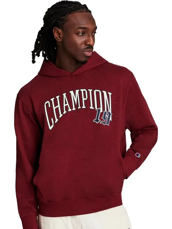 Champion Modern Retro Washed Hoodie - Pomegranate