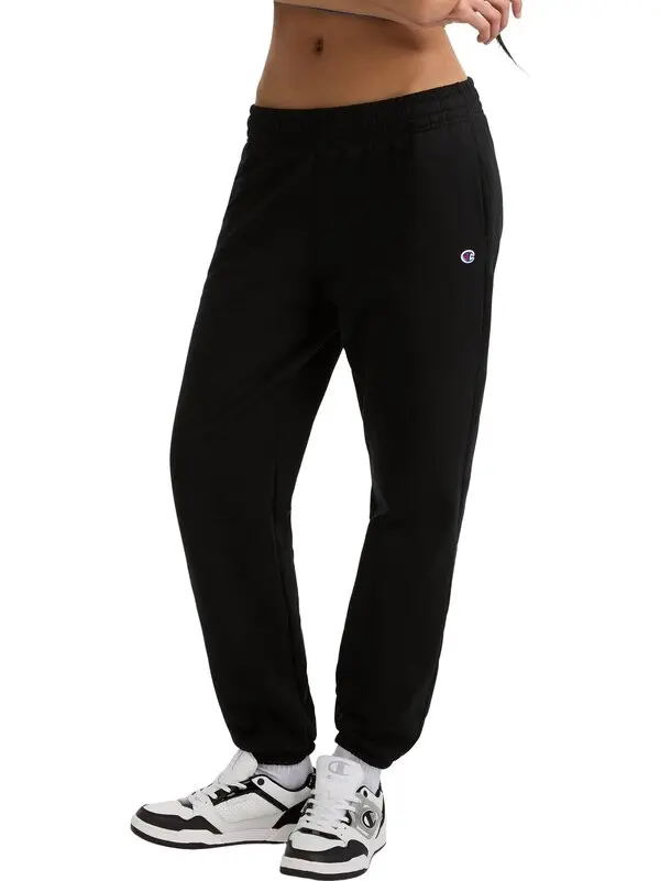 Champion Powerblend Oversized Sweatpants With C Logo - Black
