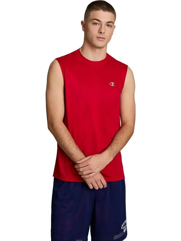 Champion Sport Muscle Tank With Reflective C Logo - Poppy Red