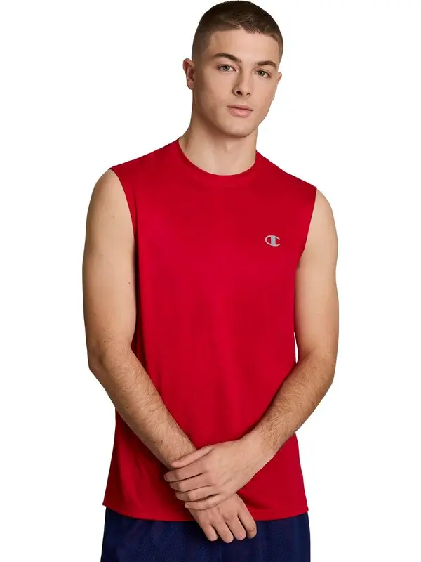 Champion Sport Muscle Tank With Reflective C Logo - Poppy Red