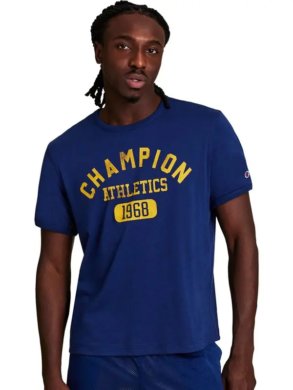 Champion Gridiron Reversible T-shirt, C Logo - Blue Depth