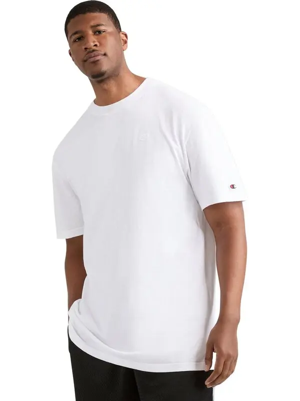 Champion Classic T-shirt, C Logo Big & Tall - Bright White