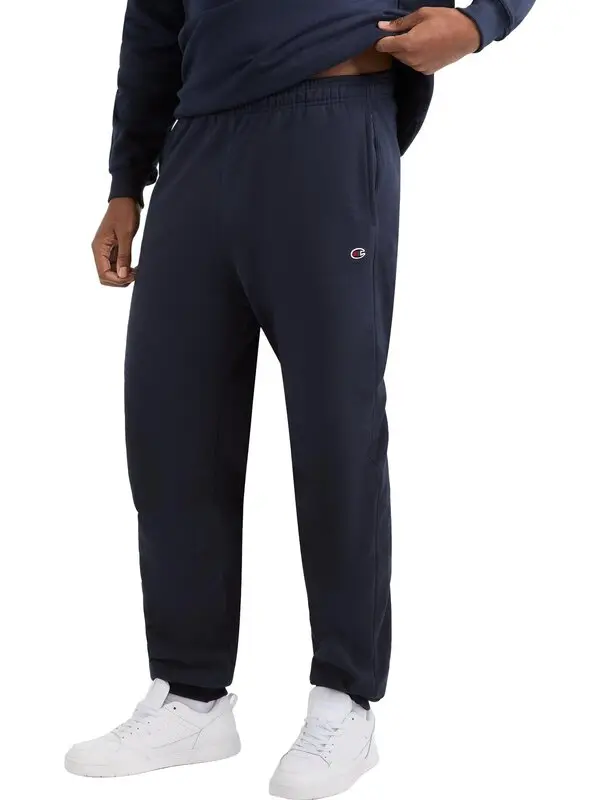 Champion Powerblend Joggers, C Logo Big & Tall - Deep Navy