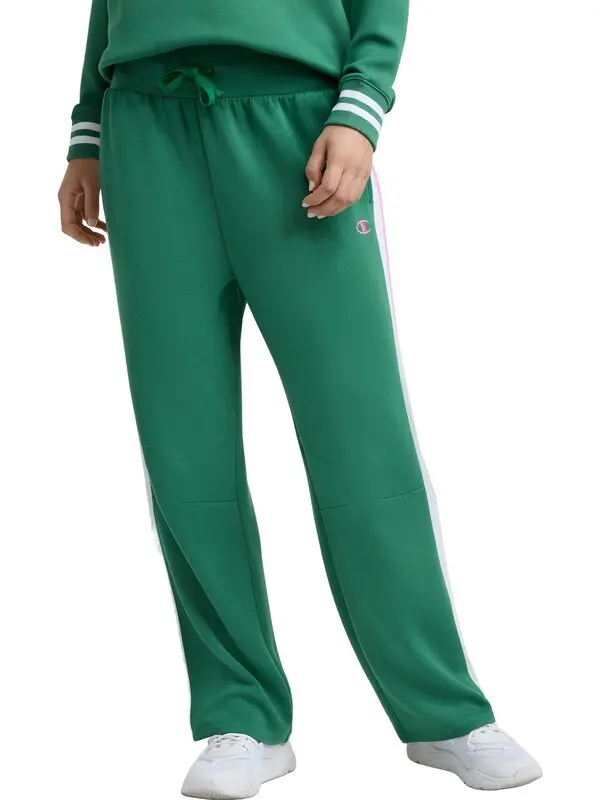 Champion Tennis Court Wide Leg Pant With C Logo - Verdant Green