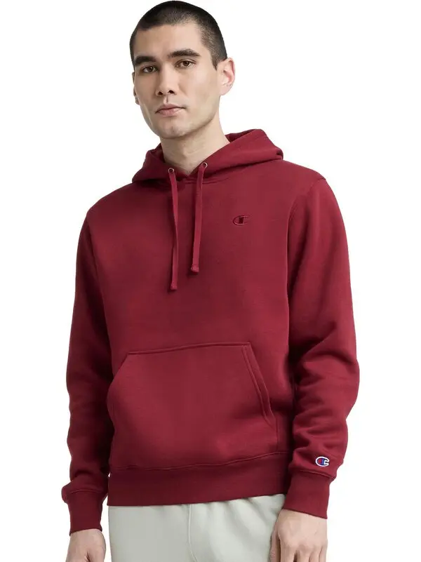 Champion Powerblend C Logo Hoodie - Pomegranate