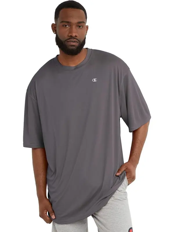 Champion Sport T-shirt, Reflective C Logo Big & Tall - Stone Grey
