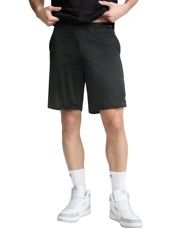 Champion Classic Mesh Shorts With Logo - Black