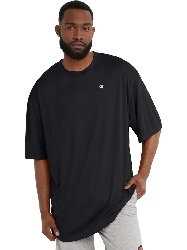 Champion Sport T-shirt, Reflective C Logo Big & Tall - Black