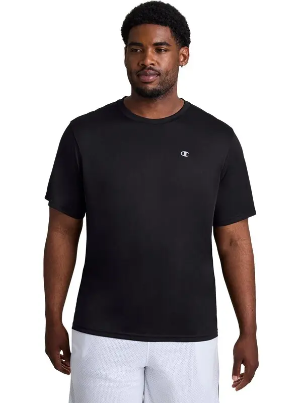 Champion Sport T-shirt, Reflective C Logo Big & Tall - Black
