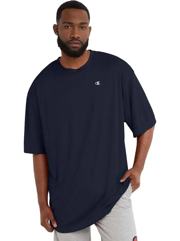 Champion Sport T-shirt, Reflective C Logo Big & Tall - Deep Navy