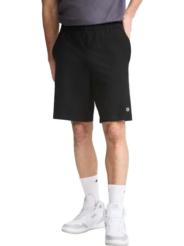 Champion Lightweight Lounge C Patch Logo Shorts - Black
