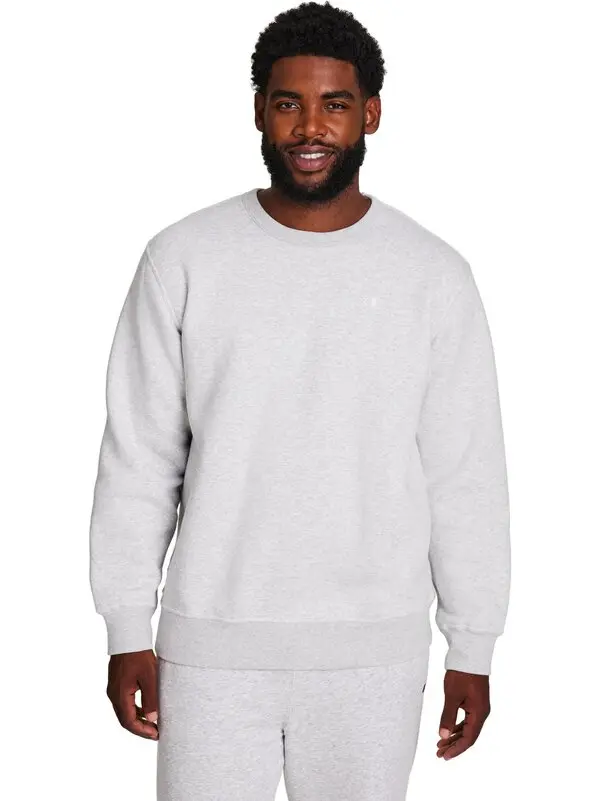 Champion Powerblend Crewneck Big & Tall Sweatshirt - Platinum Silver Heather
