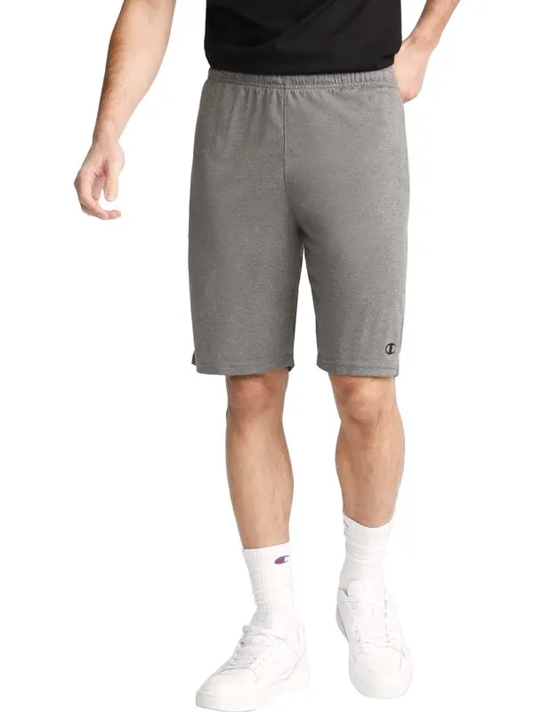 Champion Lightweight Lounge Shorts With Logo - Granite Heather