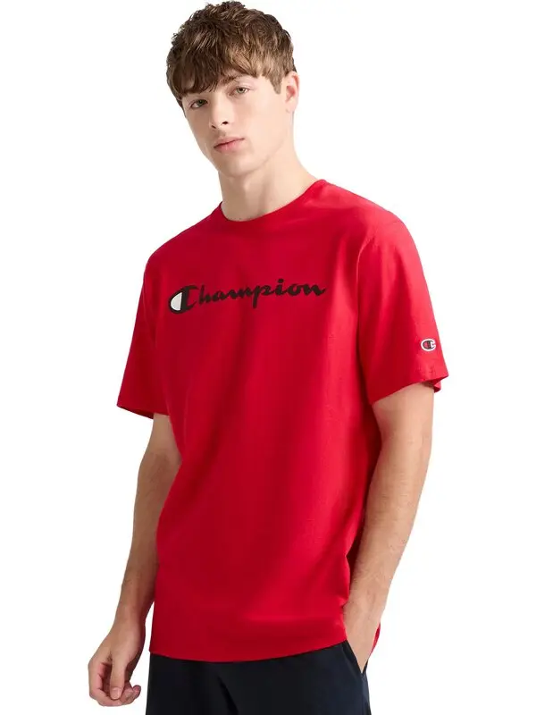 Champion Classic Graphic T-shirt, Script Logo - Tango Red