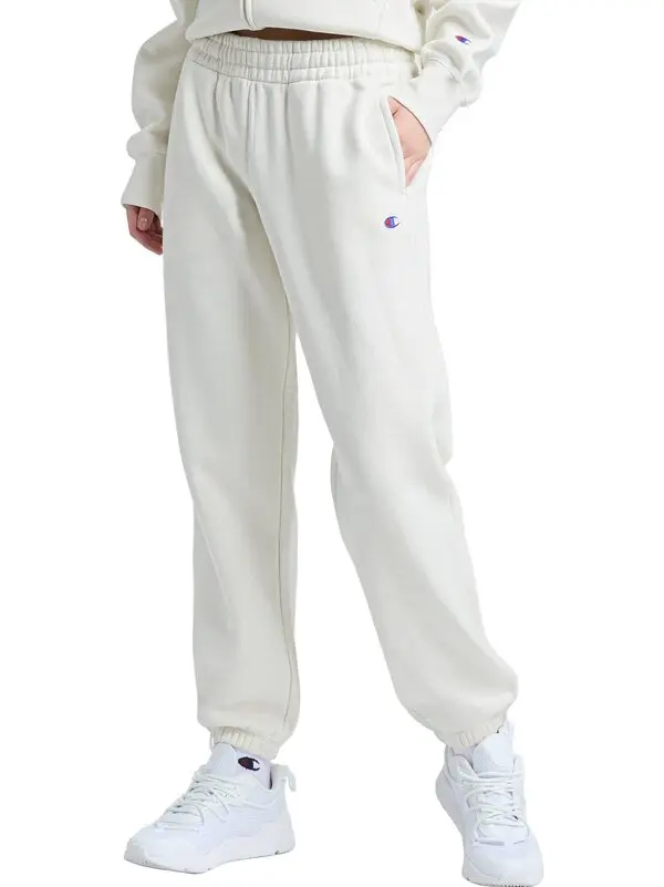 Champion Powerblend Oversized C Logo Track Pants - Unbleached Cotton