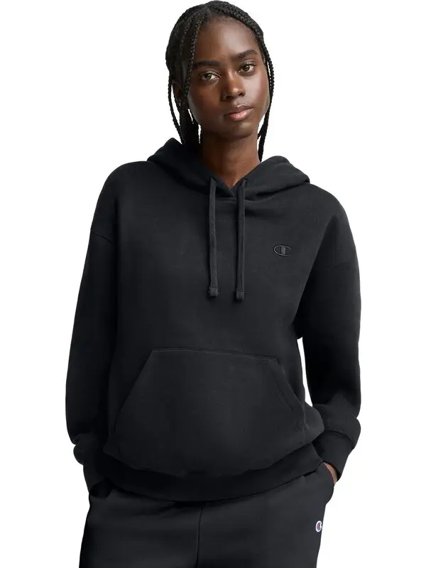 Champion Small “c” Freshman Powerblend Hoodie - Black