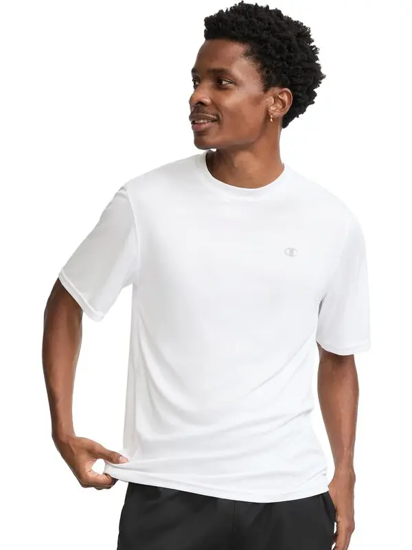 Champion Sport T-shirt, Reflective C Logo - Bright White
