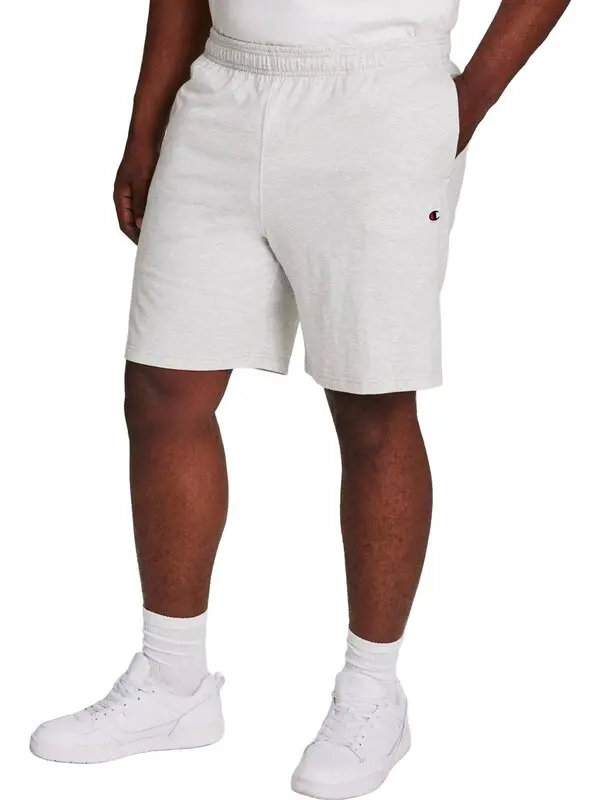Champion Cotton Jersey Shorts - Platinum Silver Heather