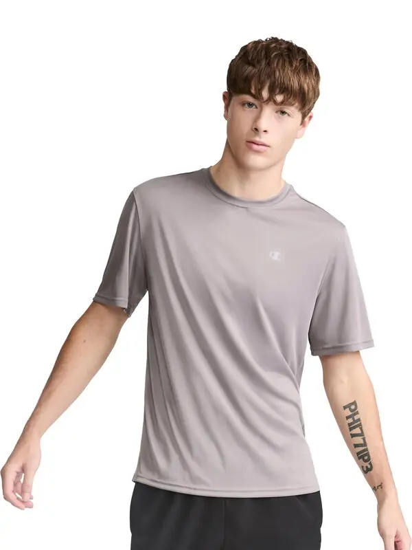 Champion Sport T-shirt, Reflective C Logo - Stone Gray