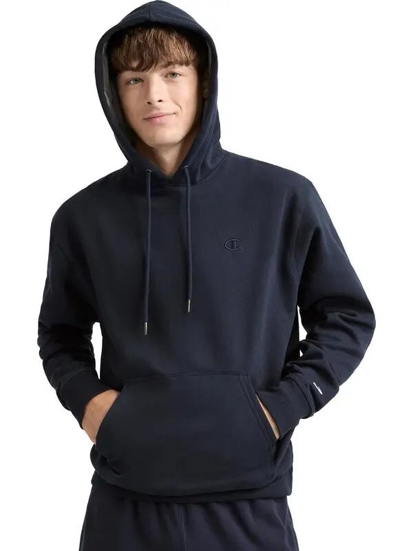 Champion Powerblend C Logo Hoodie - Deep Navy