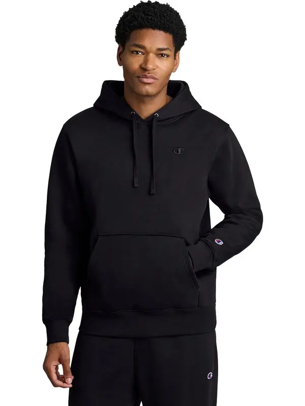 Champion Powerblend C Logo Hoodie - Black