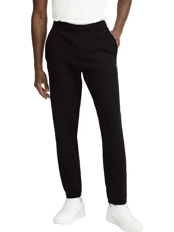 Champion Powerblend Sweatpants, Cinched Bottom, C Logo - Black