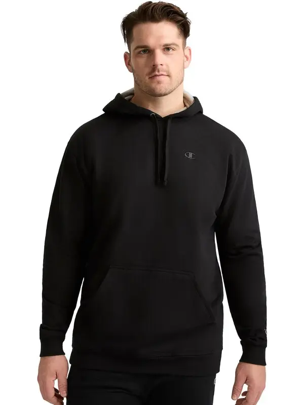 Champion Powerblend C Logo Big & Tall Hoodie - Black