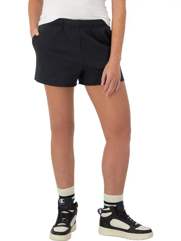 Champion Powerblend C Logo Fleece Shorts - Black