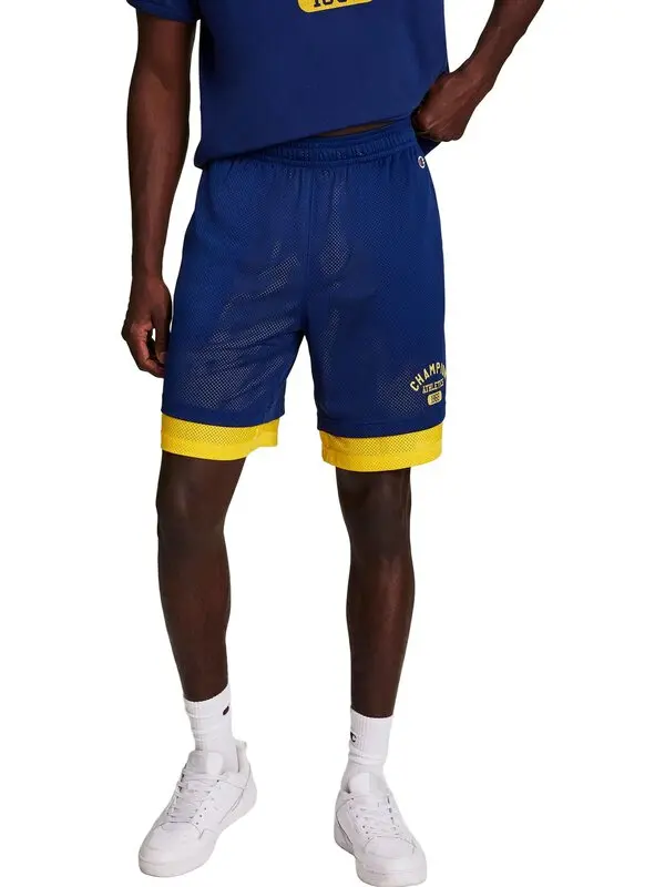 Champion Gridiron Double Layer 9" Short With C Logo - Blue Depth