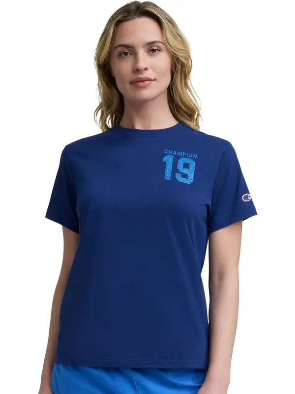 Champion Grid Iron '19 Graphic T-shirt With Logo - Blue Depth