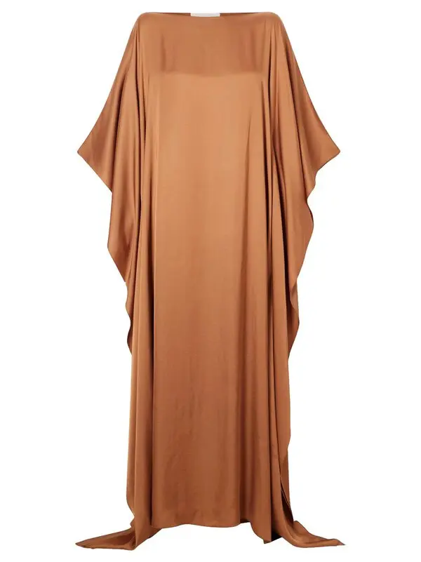 Sasuphi Marta Satin Maxi Dress - Brown