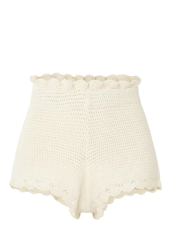 Posse Dylan Crocheted Shorts - Cream