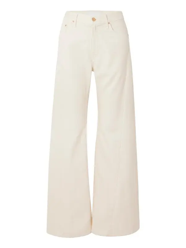 MOTHER The Lemon Twist High-rise Wide-leg Jeans - Neutrals
