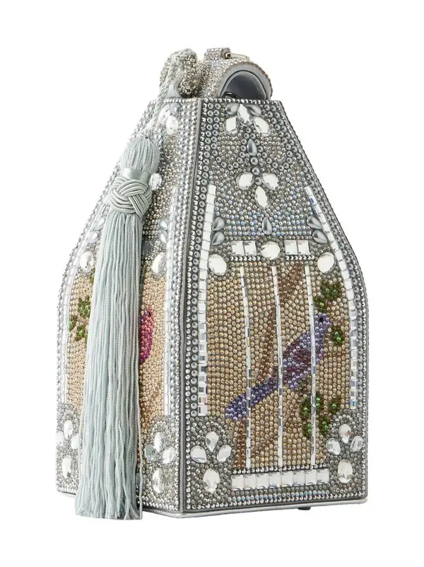 Judith Leiber Landmark Crystal-embellished Clutch - Silver