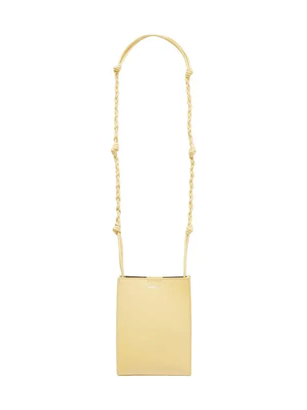 JIL SANDER Tangle Leather Shoulder Bag - Yellow