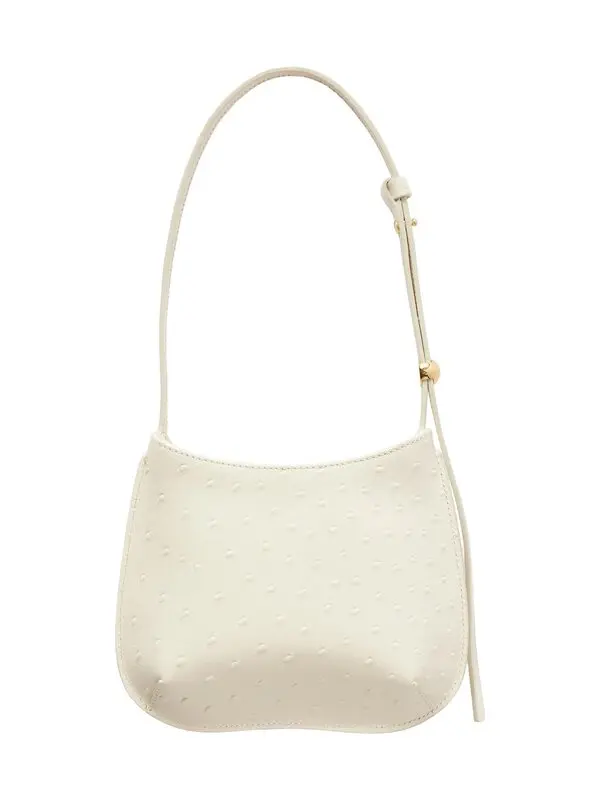 Jacquemus Le Petit Bisou Leather Shoulder Bag - Ivory