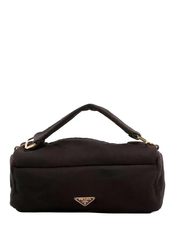 Prada 2000-2013 Jersey Handbag - Black