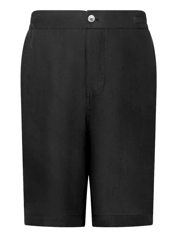 FRANZESE COLLECTION Elasticated Waistband Shorts - Black