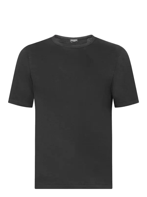 FRANZESE COLLECTION Crewneck Short-sleeve T-shirt - Black