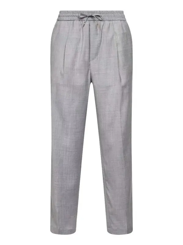 BRIGLIA 1949 Drawstring Pleated Trousers - Grey