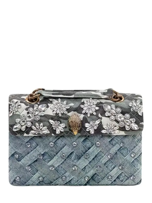 Kurt Geiger Kensington Crystal-embellished Shoulder Bag - Blue