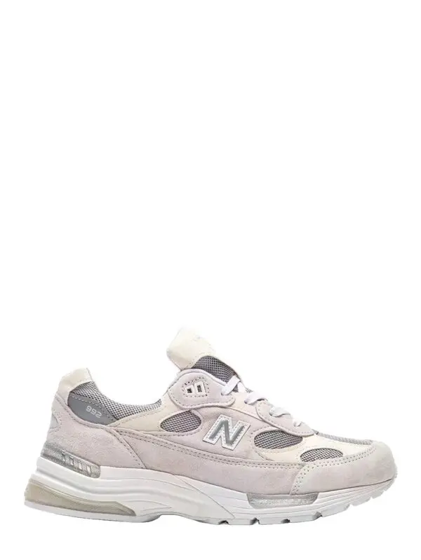 NEW BALANCE 992 Leather And Mesh Sneakers - Neutrals
