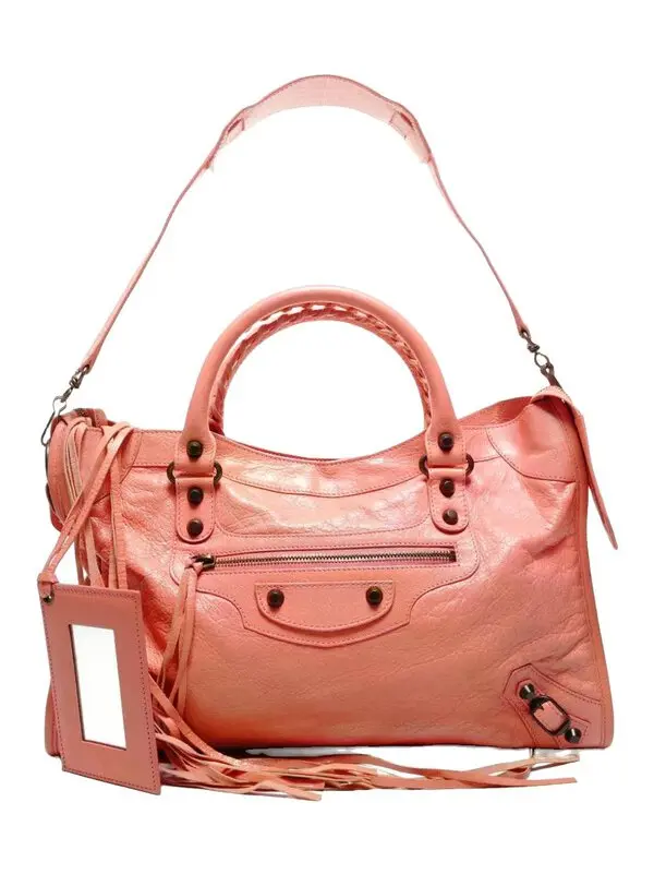 Balenciaga 2000s Braided Handle Shoulder Bag - Pink