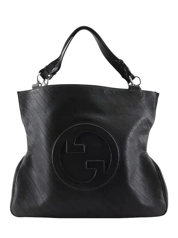 Gucci Medium Matelasse Leather Blondie Tote Satchel - Black